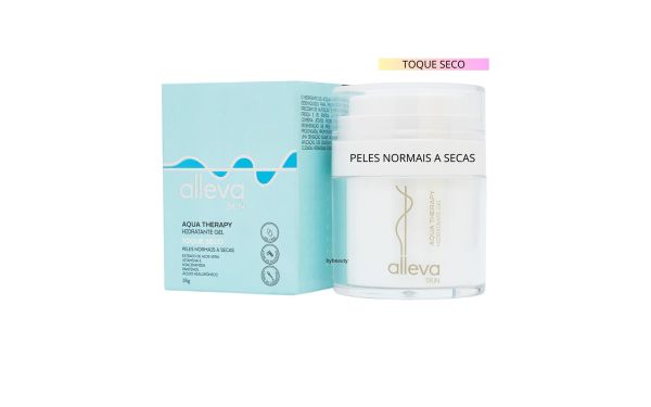 Hidratante Facial em Gel Aqua 35gr Alleva - Peles normais e secas