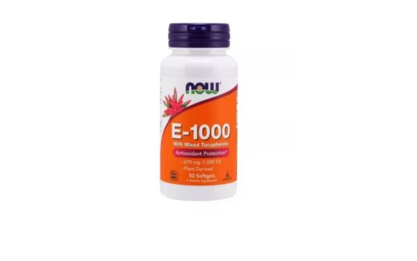 Now Foods Vitamina E-1000 - Suplemento Vitamínico (50 Cápsulas Softgels ...
