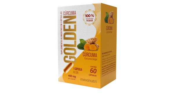 Curc Golden 400mg Cúrcuma Longa 60 Cápsulas Maxinutri