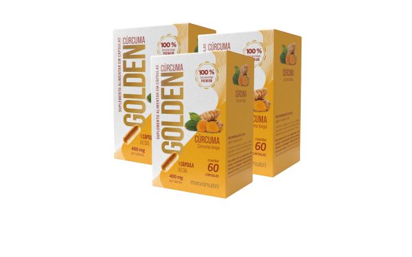 Kit 3 Curc Golden 400mg Cúrcuma Longa 60 Cáps Maxinutri