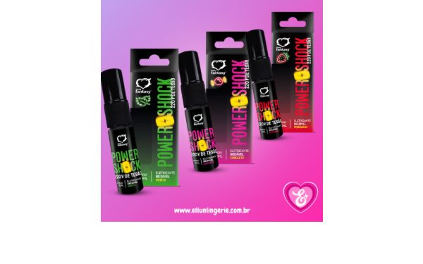 Power Shock 220v de Tesão Spray Beijável Eletrizante - Chiclete