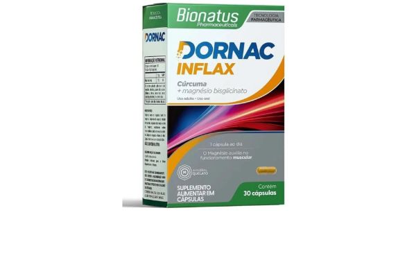 Suplemento Alimentar Dornac Inflax Bionatus 30 Cápsulas