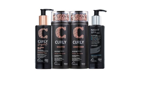 Kit Truss Curly - Shampoo 300ml + Condicionador 300ml + Leave-In Light ...