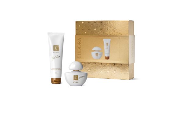 Kit Presente Golden: Eau De Parfum 35ml + Creme Hidratante Desodorante ...