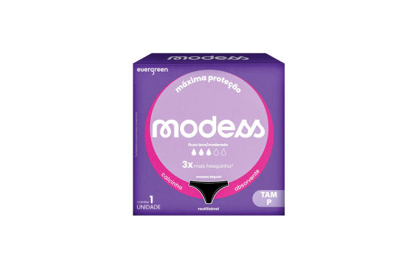 Calcinha Absorvente Modess Fluxo Leve/Moderado P