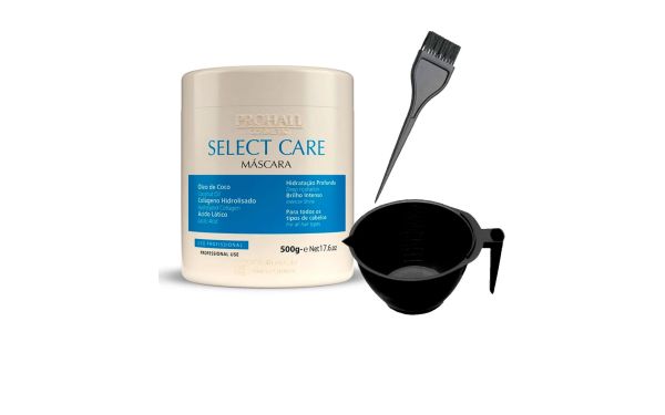 Máscara Select Care Prohall 500g + Cumbuca de Cabelo