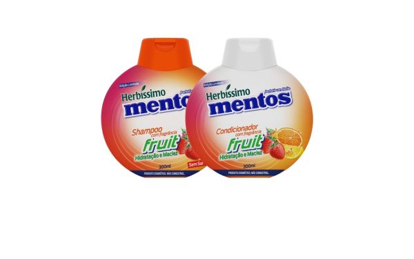 Kit Shampoo + Condicionador Herbissimo Mentos Fruit 300ml