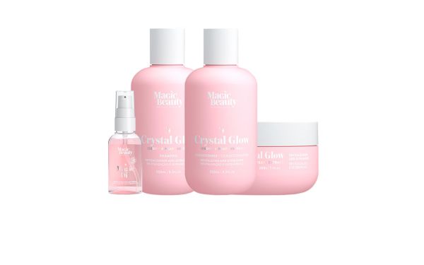 Kit Magic Beauty Crystal Glow - Shampoo 250ml e Condicionador 250ml e ...