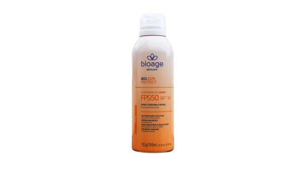 Bioage Protetor Solar Spray Corporal e Facial FPS 50 200ml
