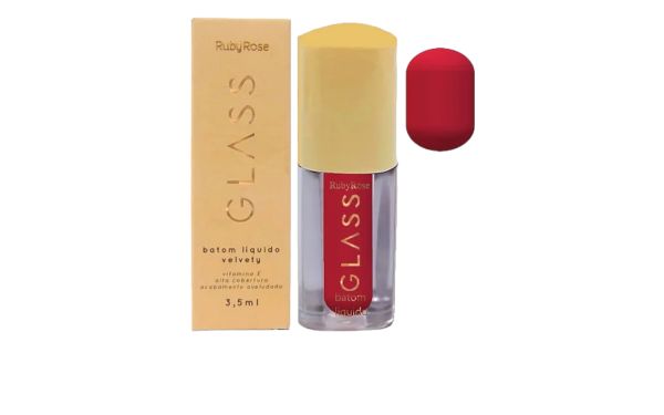 Batom Líquido Ruby Rose Glass Velvety | Beleza na Web
