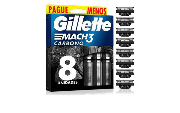 Carga Gillette Mach 3 Carbono 8un