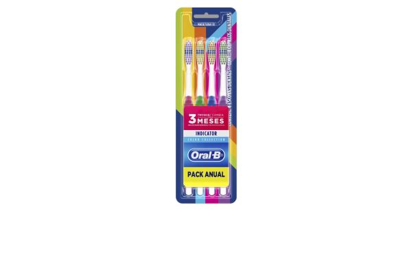 Escovas Dentais Oral-B Indicator Color Collection 4 unidades