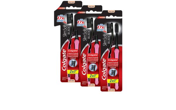 Kit Colgate Slim Soft Black | Beleza na Web