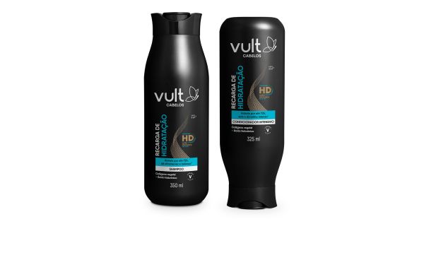 Combo Vult Cabelos Recarga de Hidratação: Shampoo 350ml + Condicionador ...