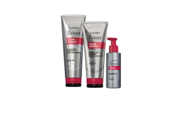 Combo Siàge Glow Expert: Shampoo 250ml + Condicionador 200ml + Balm ...