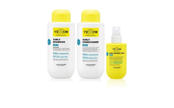 Kit Yellow Curls - Shampoo & Condicionador 500ml + Refresh Tonic 150ml
