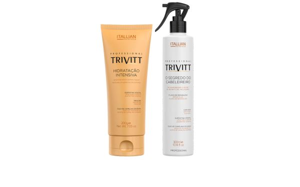 Kit Itallian Hairtech Duo Trivitt Cabelos Reconstrução Pós Química ...