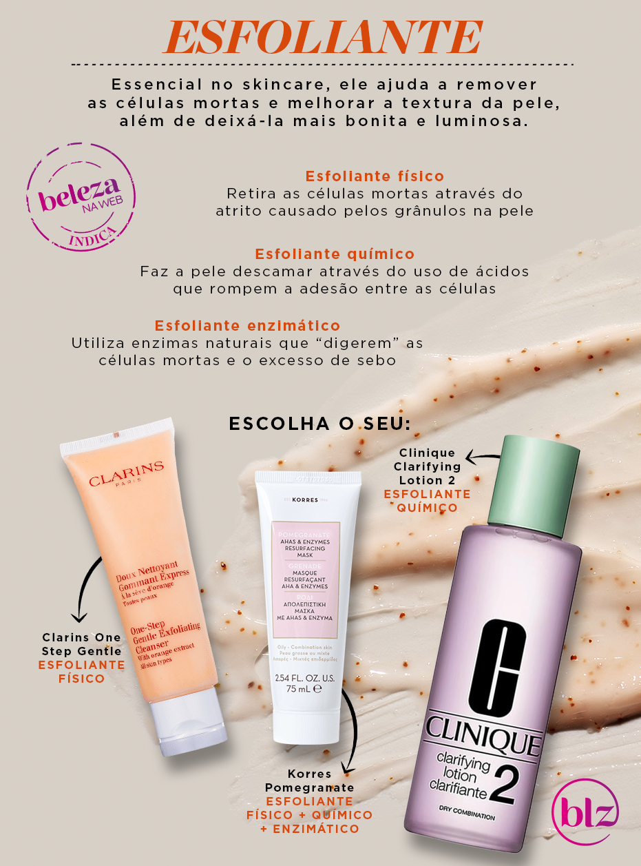 Conheça os três tipos de esfoliante facial - Beleza na Web
