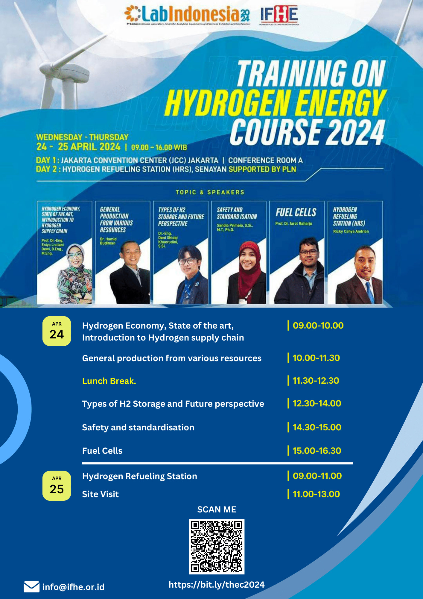Traning on Hydrogen Energy Course (THEC) 2024 – IFHE.OR.ID