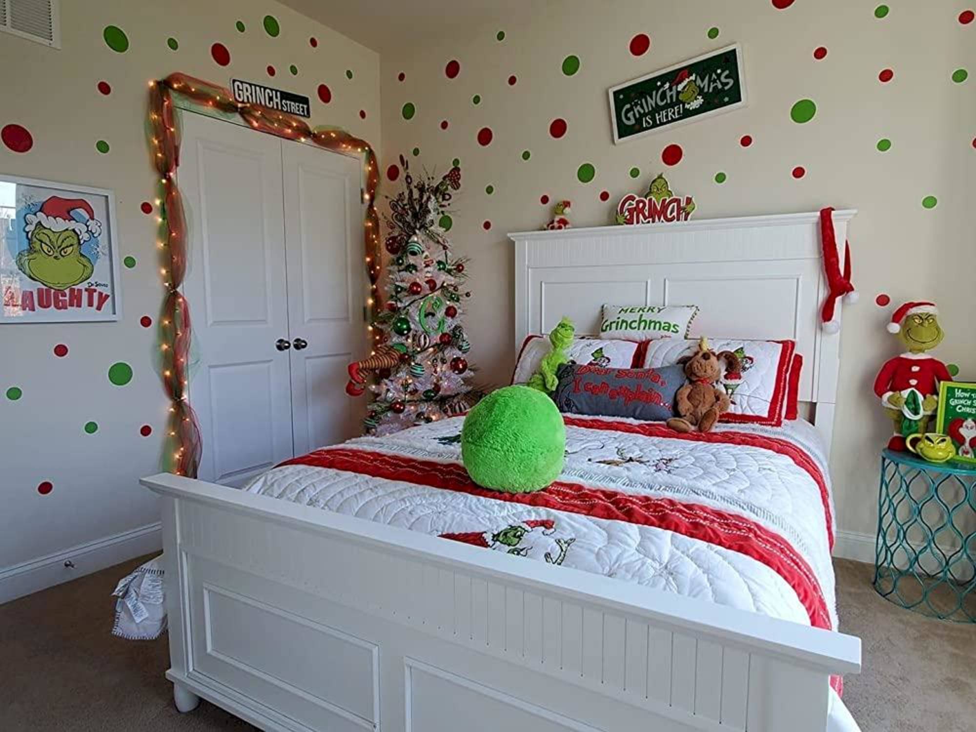 Polka Dot Wall Decals - Lime Green & Red – Decal Venue