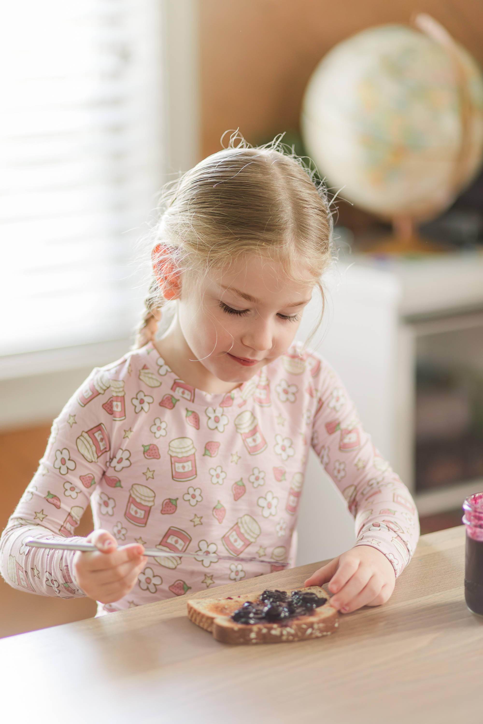 Two Piece Bamboo Pajamas | Alien Invasion in Pink | Moon Fruit Jammies
