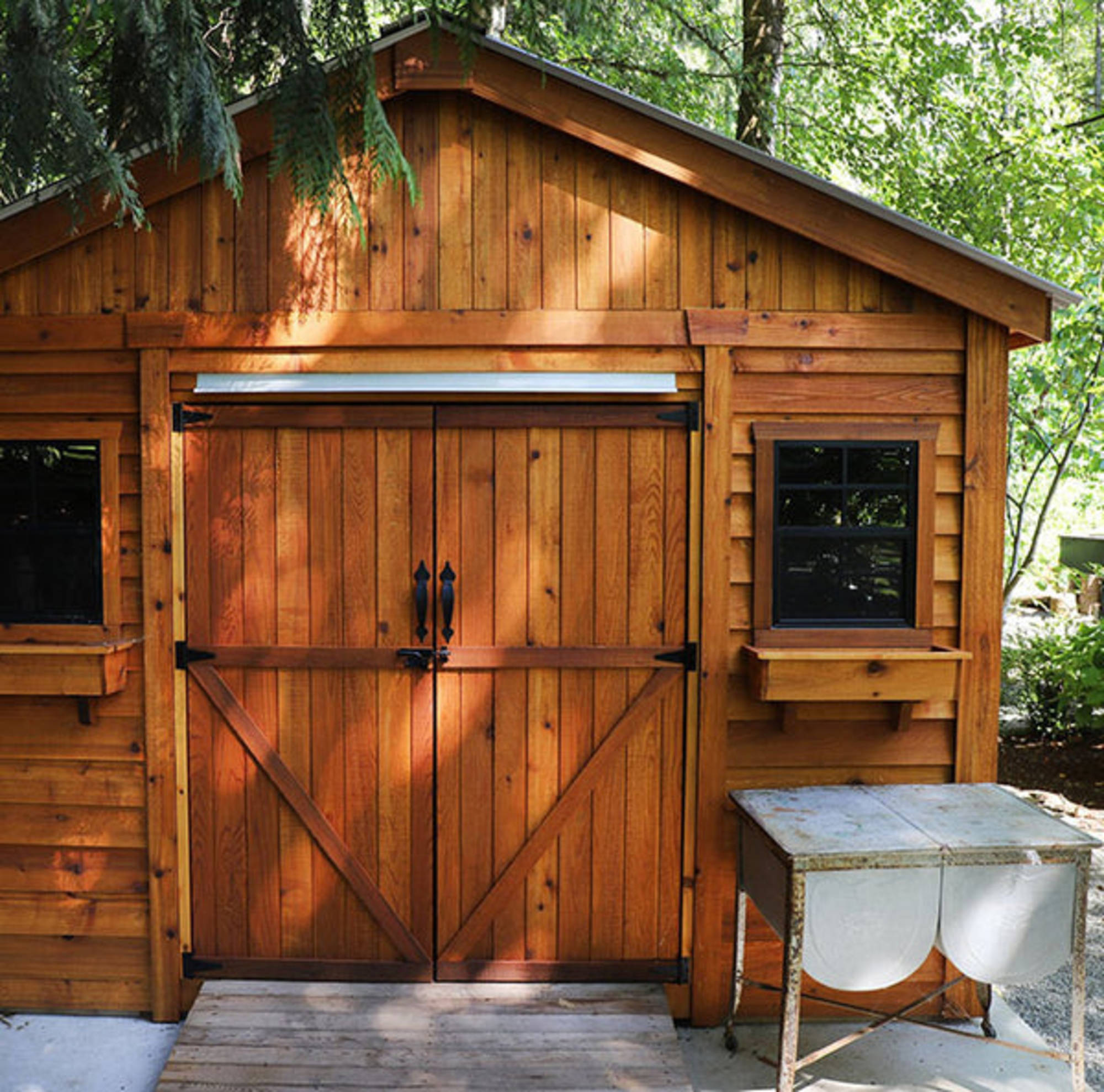Exterior Shed Doors Utilis Small Garden Tool Shed & Storage Unit ...