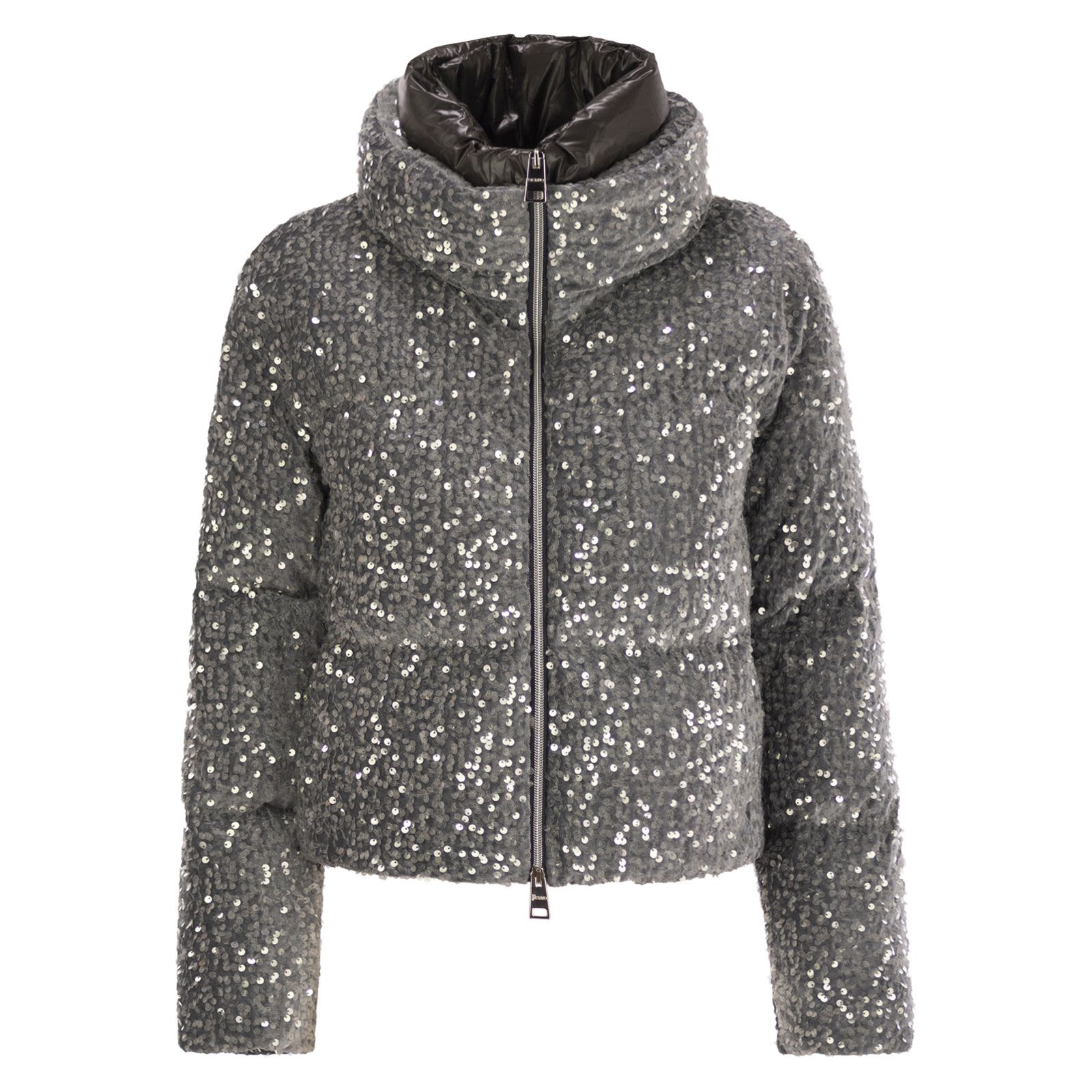 Short down jacket with sequins GREY