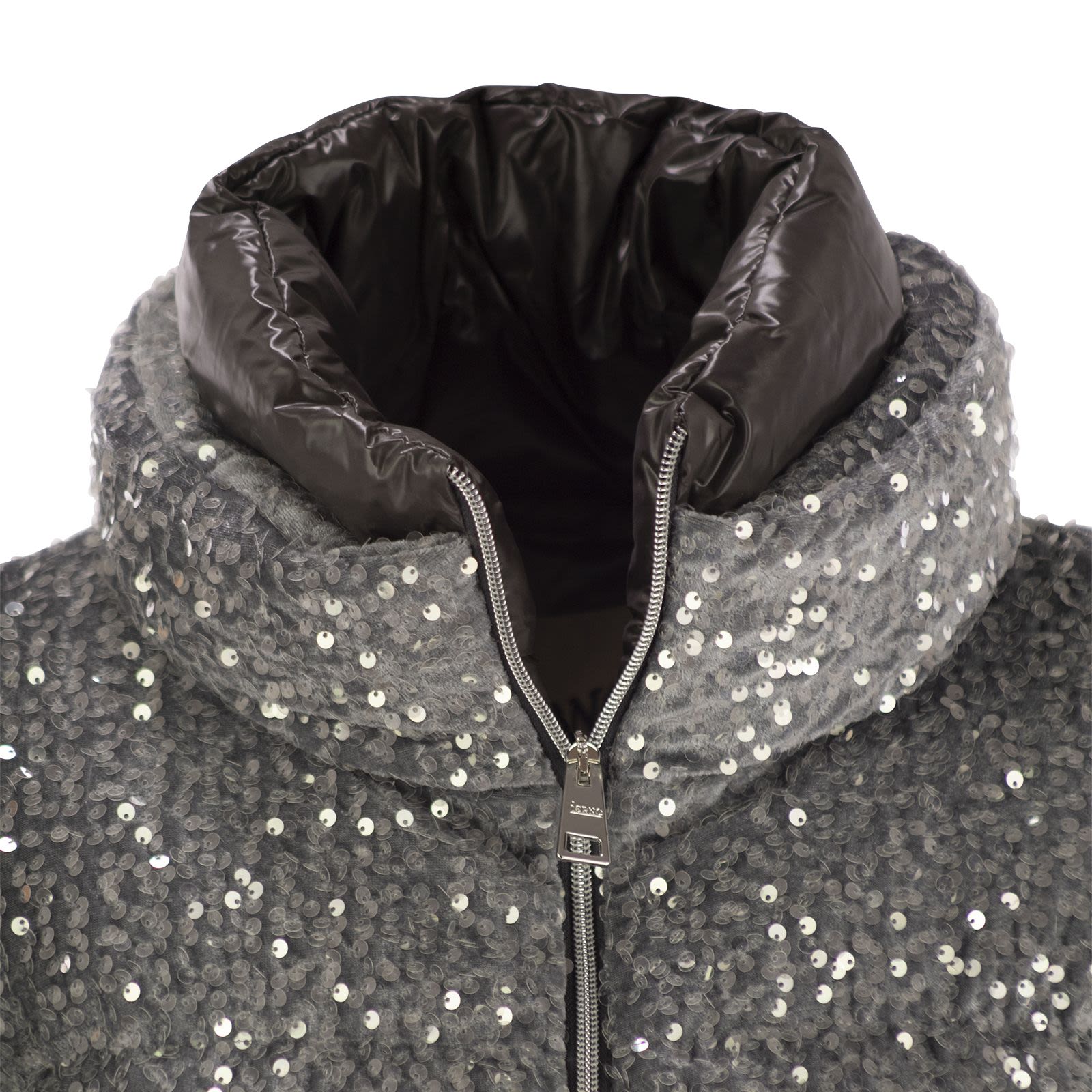 Short down jacket with sequins GREY