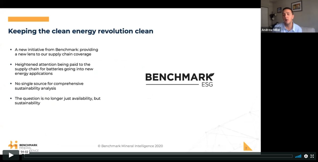 Benchmark ESG – a sustainable future for the battery supply chain ...
