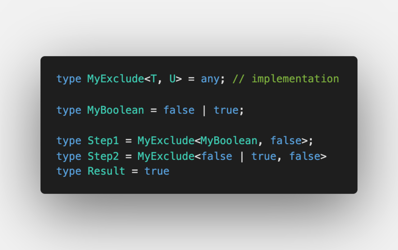 Exclude type under the hood in TypeScript | beraliv