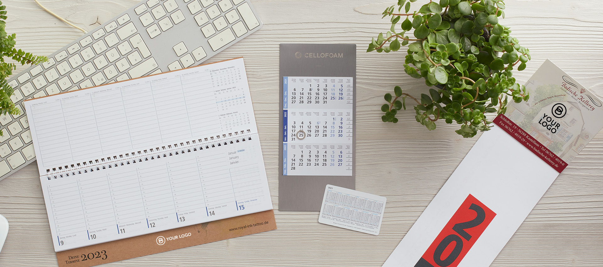 Kalender drucken | günstig mit Logo als Werbeartikel | BERENDSOHN