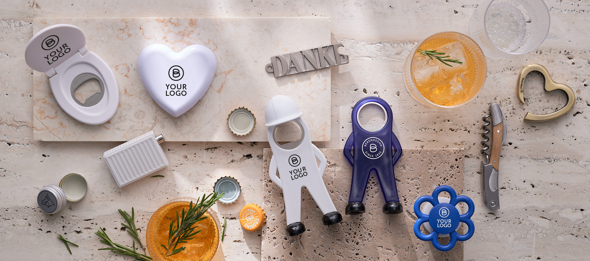 Flaschenöffner bedrucken und gravieren: mit Logo | BERENDSOHN
