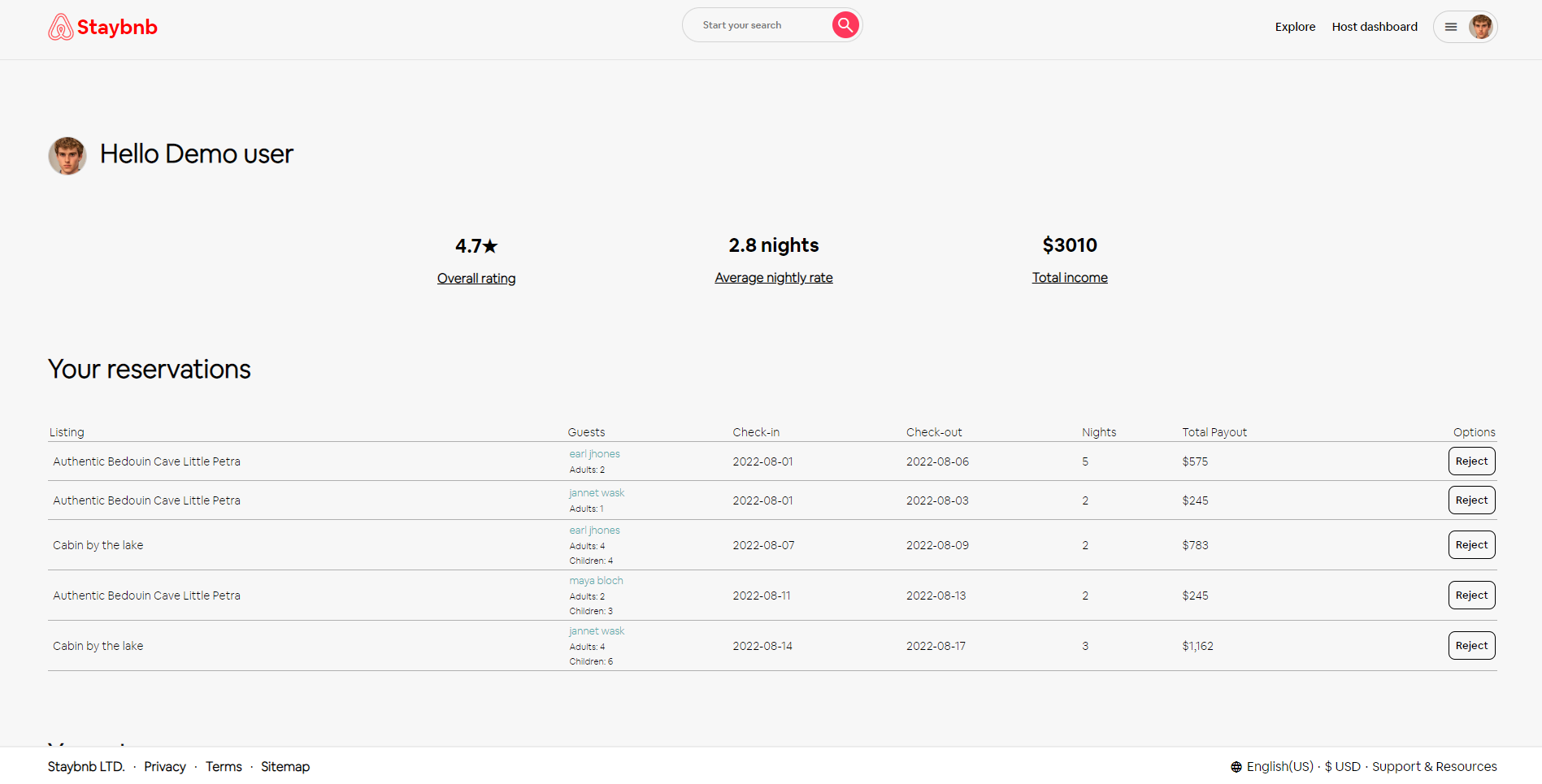 airbnb - Codesandbox