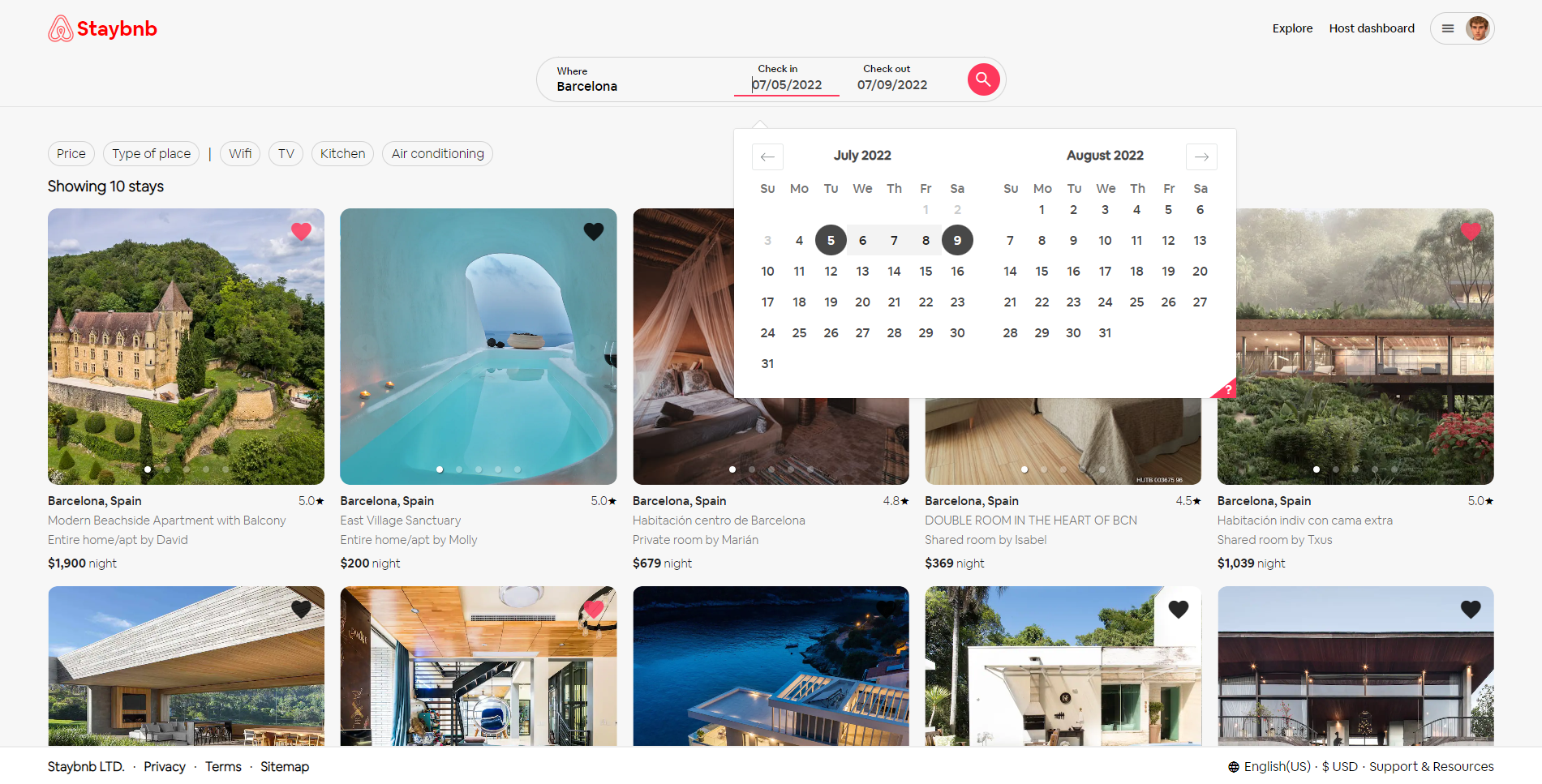 airbnb - Codesandbox