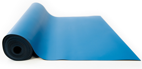 2 Ft. x 20 Ft. ESD Rubber Mat, Blue - Bertech