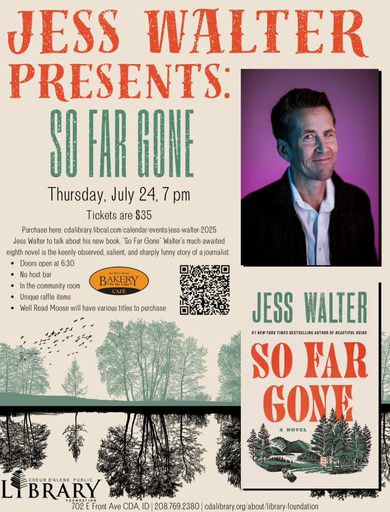 Author Jess Walter talks about new book - "So Far Gone" by CDA Public ...