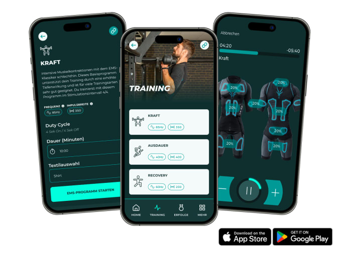 Deine Antelope Go App für den Antelope EMS Anzug
