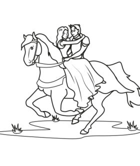 prince and princess coloring book