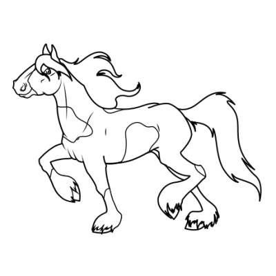 galloping horse coloring pages
