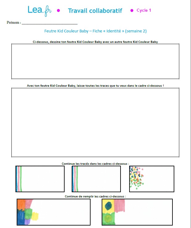 Graphisme et arts plastiques fiche élève CP/CE1 identité prod cristal