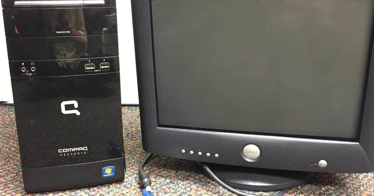 Compaq Presario CQ5814 and Dell CRT Monitor - BidCorp Auctions