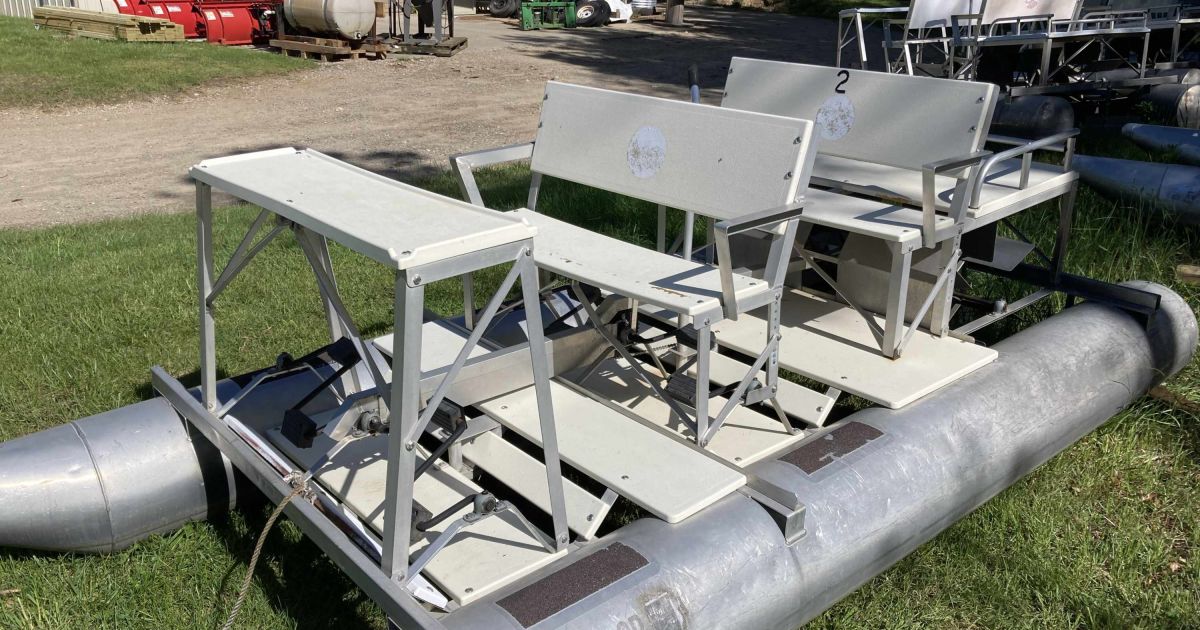4 Person Aluminum Pontoon Paddle Boat - BidCorp Auctions