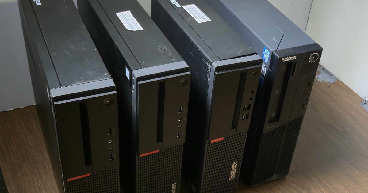 Assorted Lenovo Desktop Towers - For Parts - (4 Count) - BidCorp Auctions