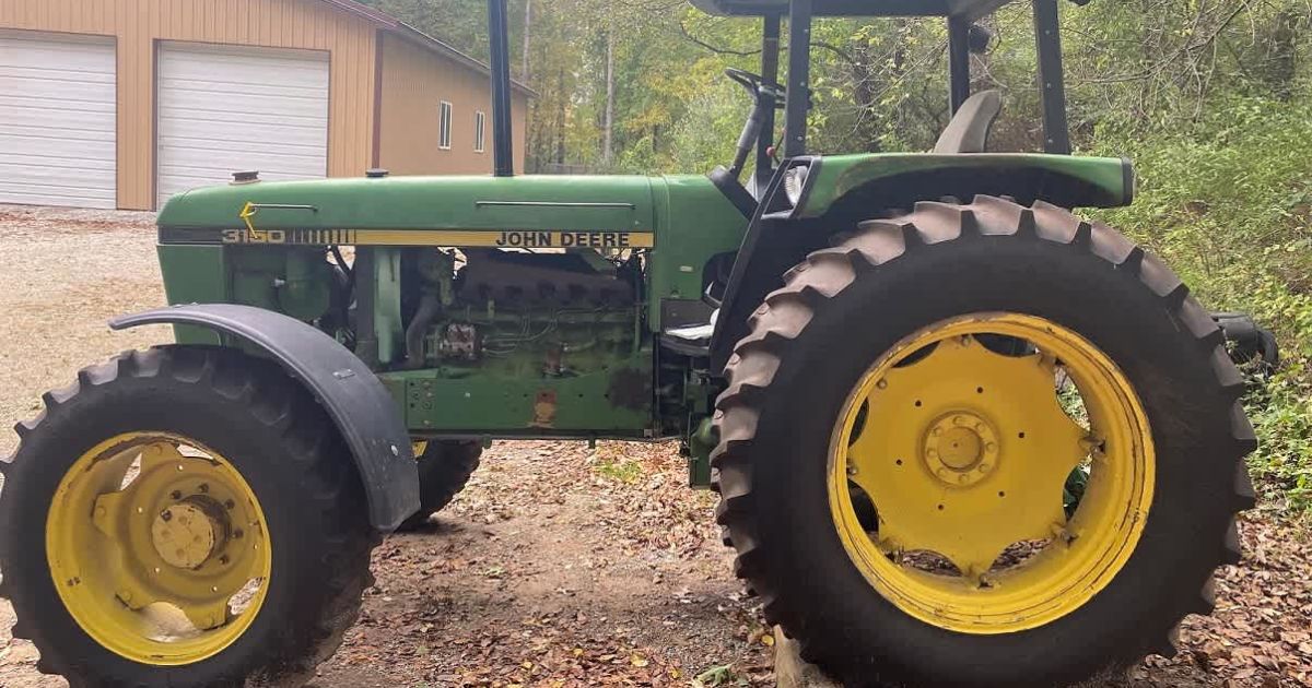 Haul-out 1987 John Deere 3150 MFWD Diesel Tractor (917573), Offsite ...