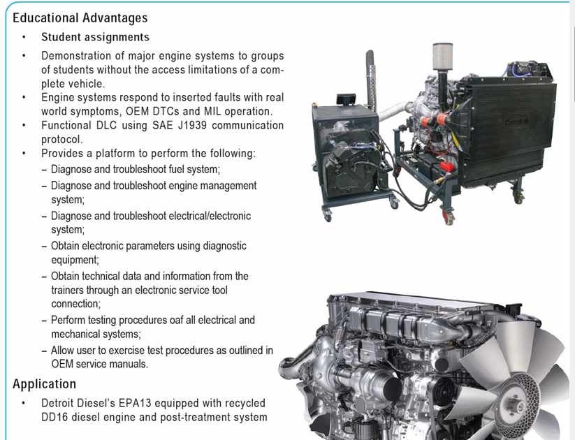 Diesel Engine Bench Detroit Diesel GHG17 Recycled w/Emission Stand ...