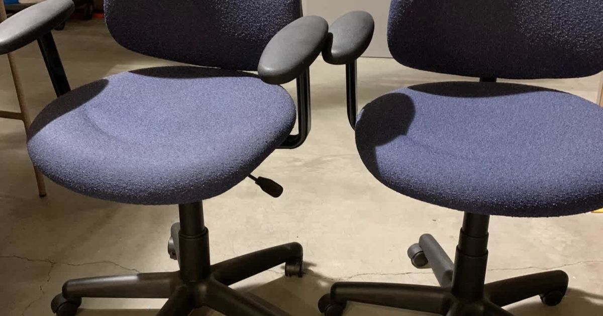 2 Blue Rolling Office Chairs - BidCorp Auctions