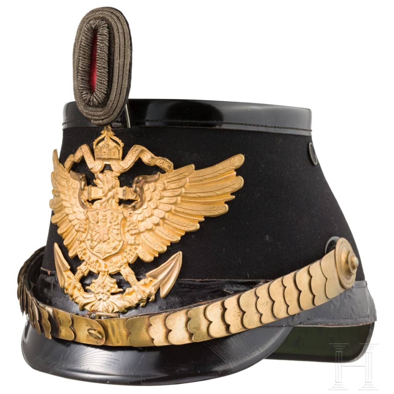 Tschako für Offiziere der kaiserlichen Seebataillone - auctions & price ...