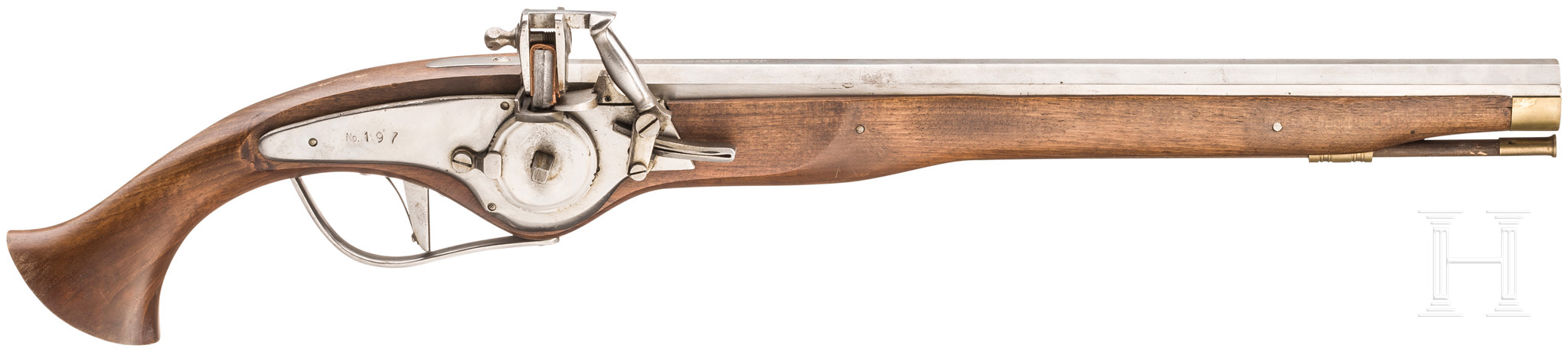 A wheellock pistol, Spanish replica by Jacobi, Iserlohn, in the style ...