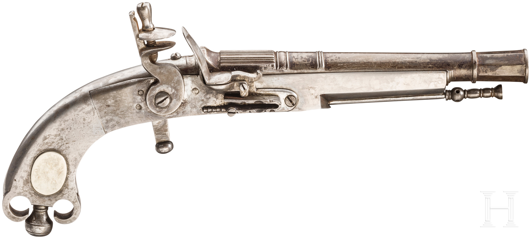 An all-metal flintlock pistol, collector's replica in the Scottish ...