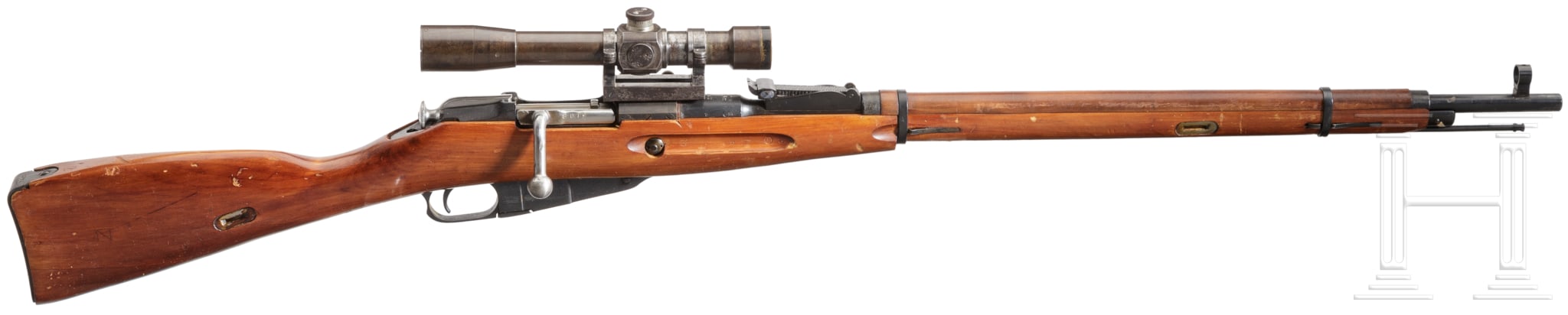 A Mosin -Nagant M 1891/30 sniper rifle with scope PEM | Barnebys